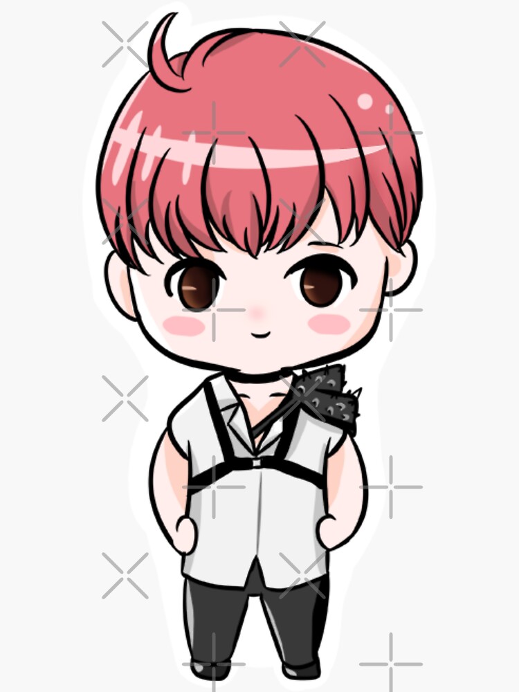 "Monsta X Alligator Wonho Chibi" Sticker for Sale by Chiseichii | Redbubble