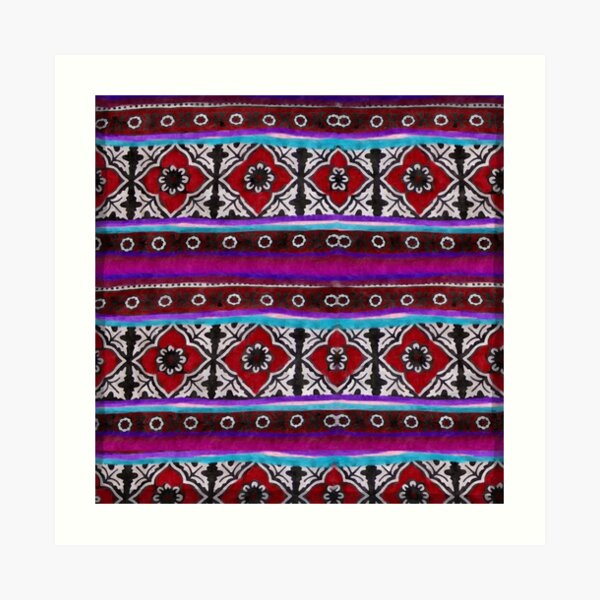 Ajrak Art Prints | Redbubble