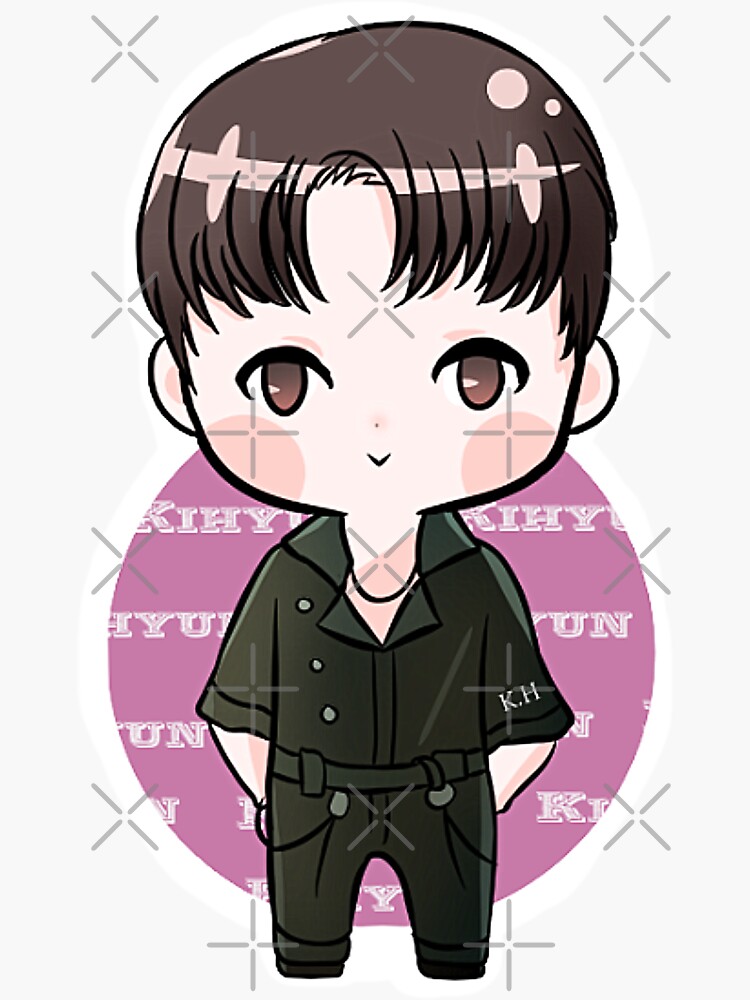 "Monsta X Kihyun Chibi" Sticker for Sale by Chiseichii | Redbubble