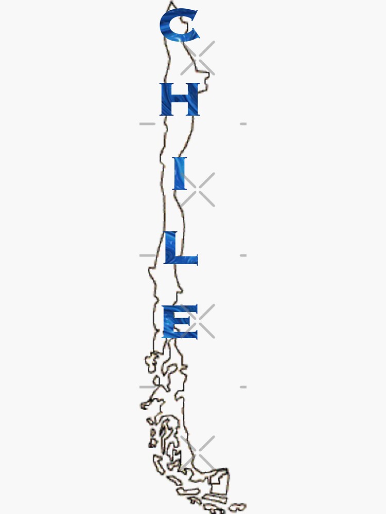 "Chile Outline" Sticker for Sale by kryerse | Redbubble