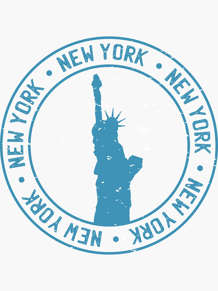 "Stamp New York passport design" Sticker by KleinJenny | Redbubble