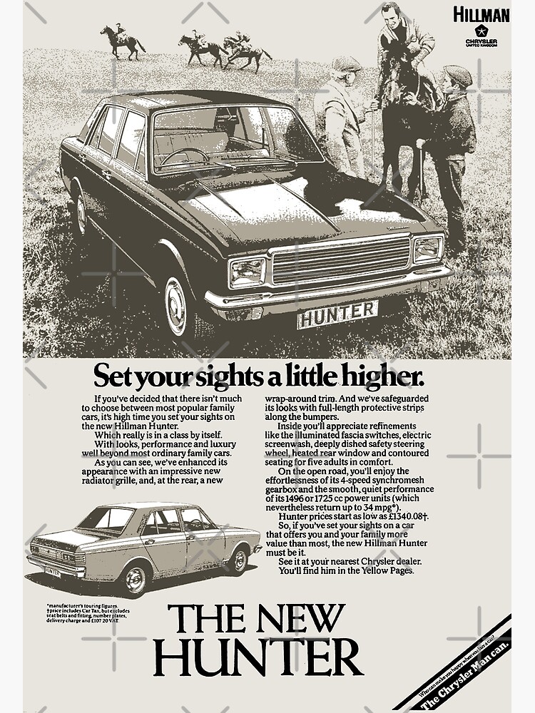 "HILLMAN HUNTER" Art Print for Sale by ThrowbackMotors | Redbubble