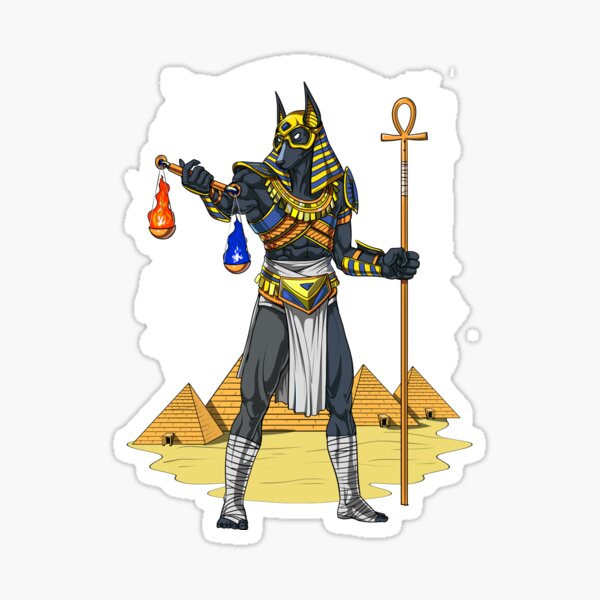"Anubis Egyptian God " Sticker for Sale by underheaven | Redbubble
