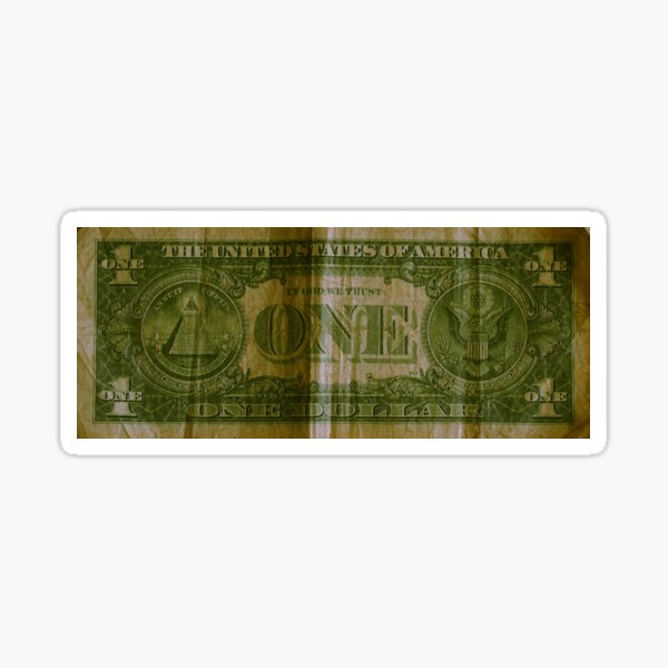 "One dollar" Sticker for Sale by Burinho | Redbubble