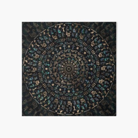"Egyptian Hieroglyphic Circular Ornament" Art Board Print by Nartissima ...