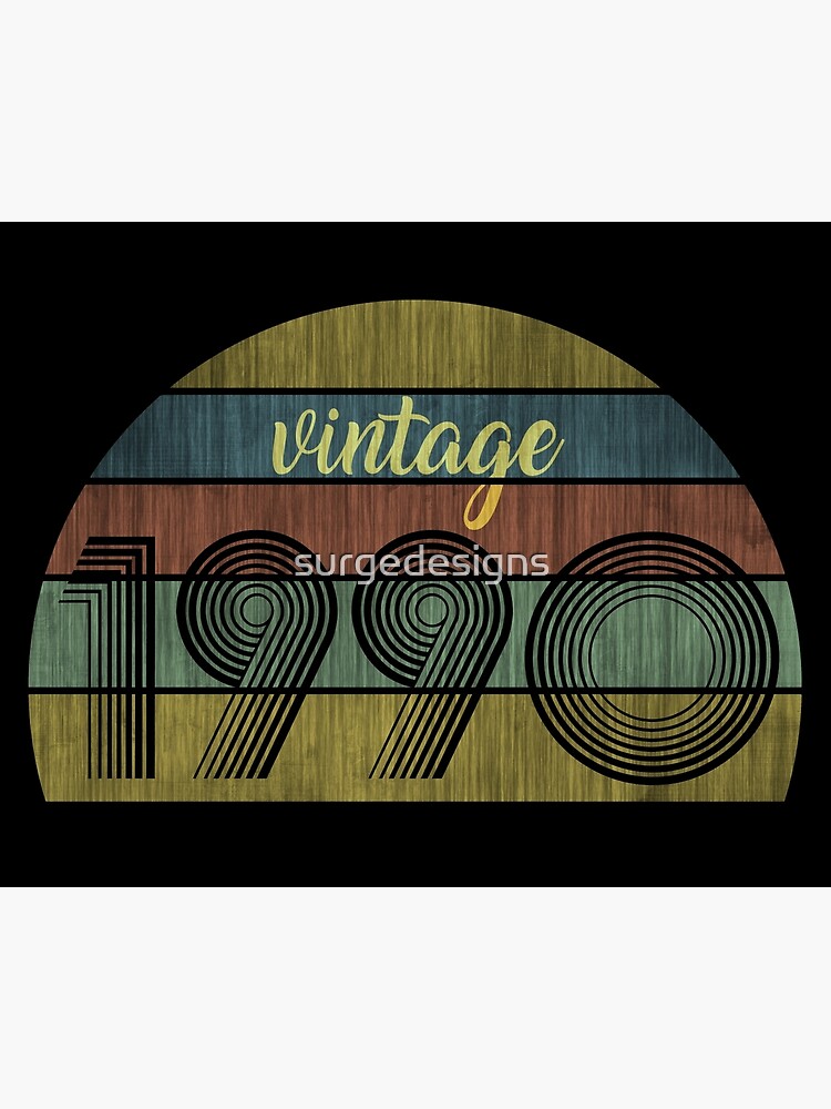 "Vintage Retro Sunset Classic Sunrise 1990 Birth Year" Art Print by ...