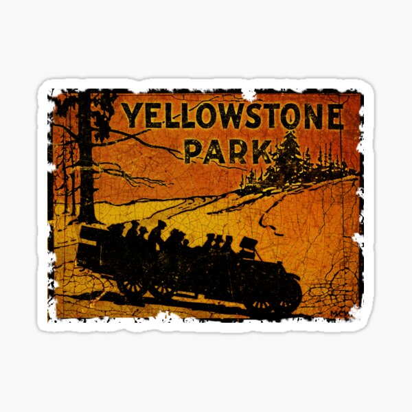"Yellowstone vintage tours decal" Sticker for Sale by Centuryvault ...
