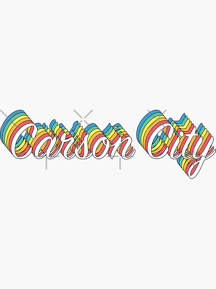 "Carson City" Sticker by BuiceJox | Redbubble