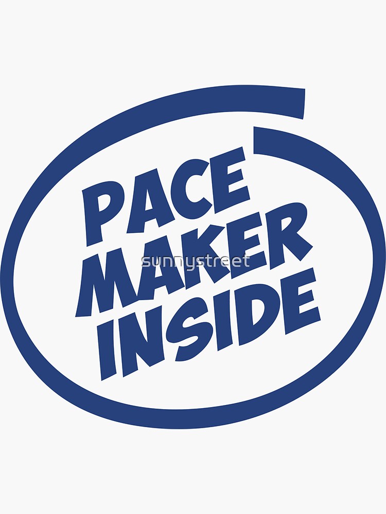 "Pacemaker Inside Funny Logo" Sticker for Sale by SunnyStreet | Redbubble
