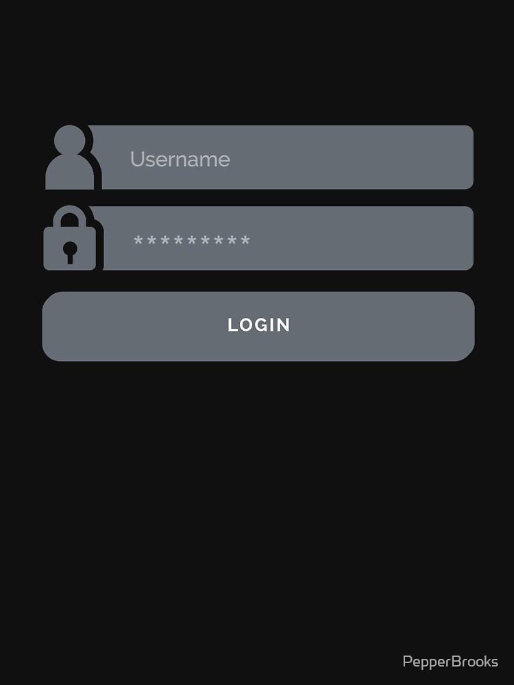 "Username and Password Design for UI / UX and Web Designers" T-shirt ...