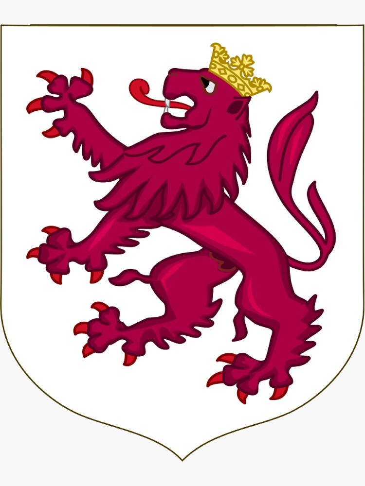 "Leon Coat of Arms Medieval Heraldry" Sticker for Sale by ...