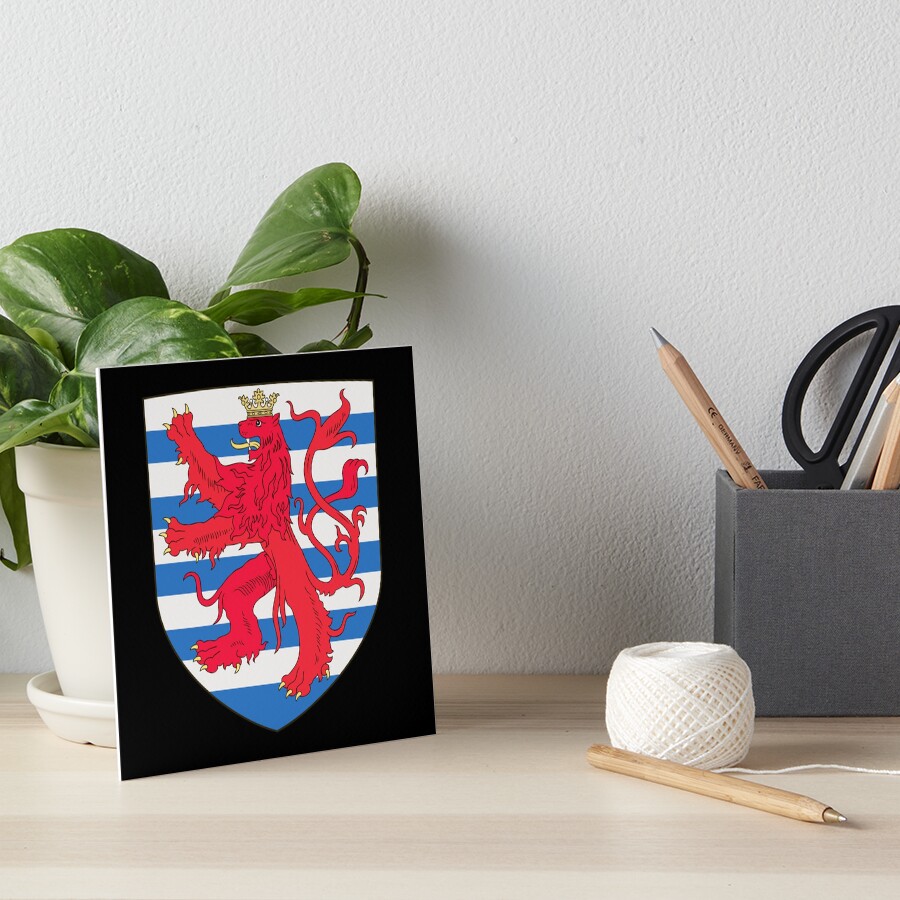 "Luxembourg Coat of Arms Medieval Heraldry" Art Board Print by ...