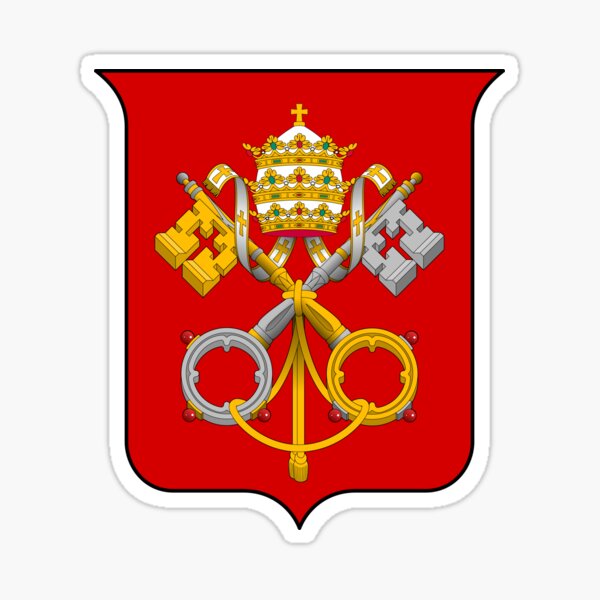 "Papacy Coat of Arms Medieval Heraldry" Sticker by signsandsymbols ...