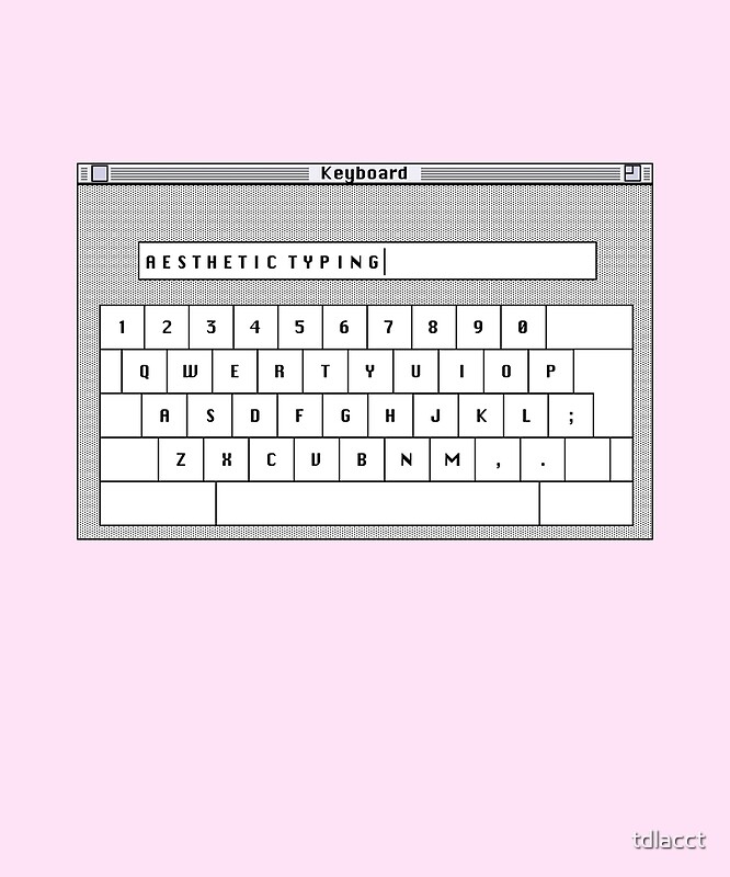 "Aesthetic Typing Retro Vaporwave Computer Keyboard" by tdlacct | Redbubble