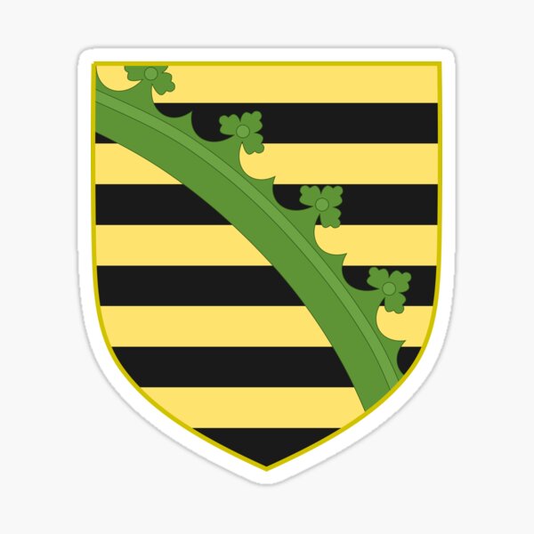 "Saxony Coat of Arms Medieval Heraldry" Sticker by signsandsymbols ...