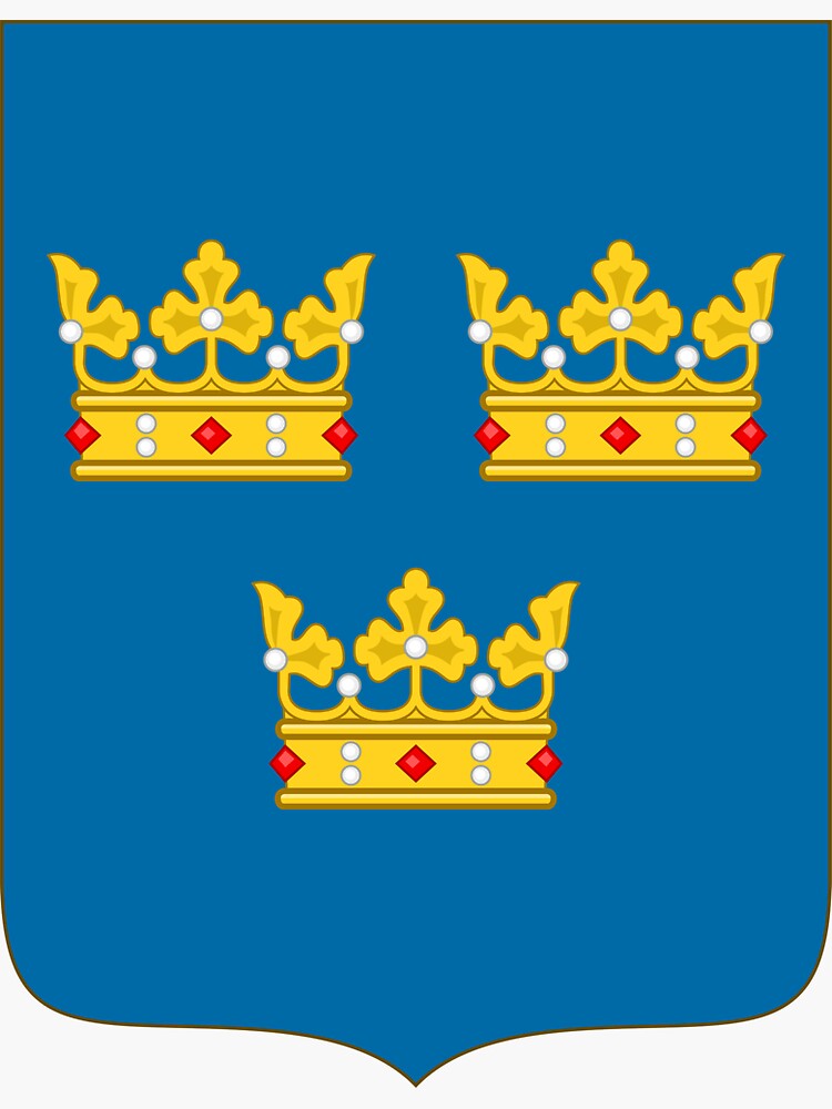 "Sweden Coat of Arms Medieval Heraldry" Sticker for Sale by ...