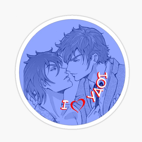 "I love yaoi" Sticker by chidori | Redbubble