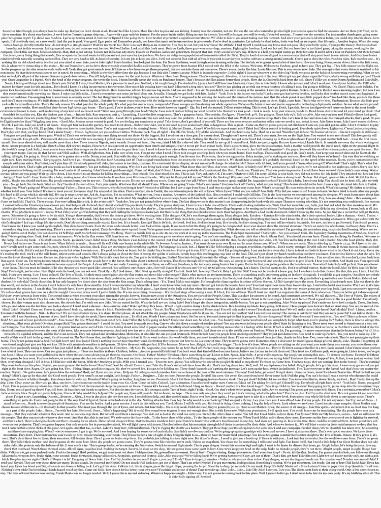 "Avatar - Full script" Poster for Sale by Pun-and-run | Redbubble