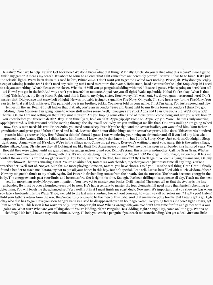 "Avatar The last Airbender - Full script" Journal for Sale by Pun-and ...