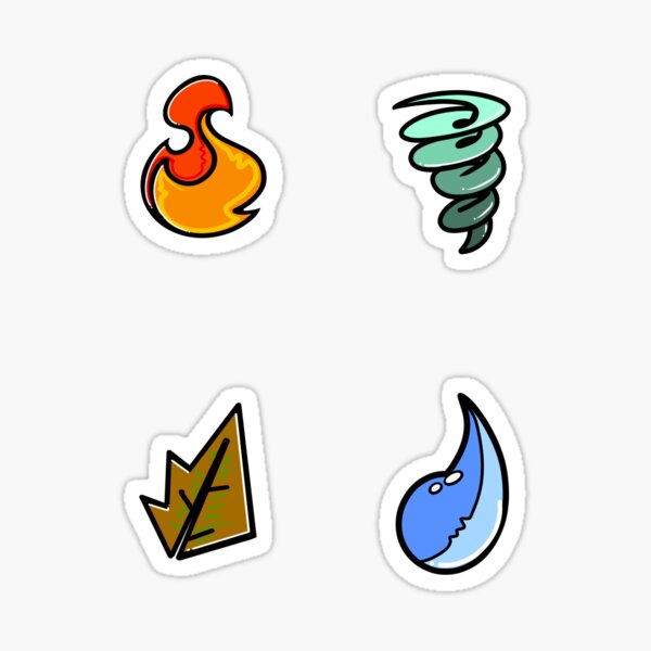 "The Elements" Sticker for Sale by Cartooony | Redbubble