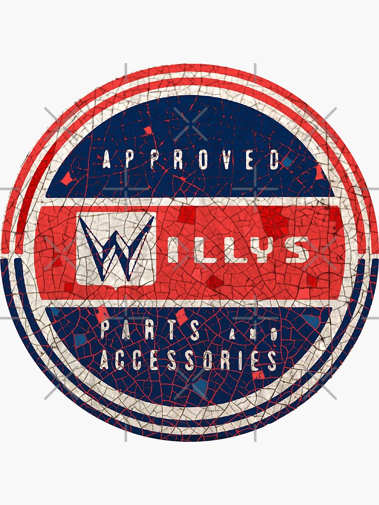 "Willys Parts and service sign USA" Sticker by Centuryvault | Redbubble