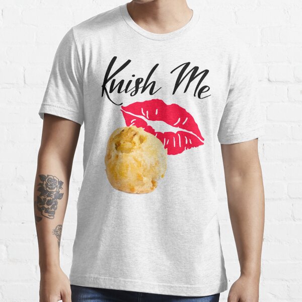 "Knish Me Red Lips Knish Funny Jewish Pun Gift Design" T-shirt by ...