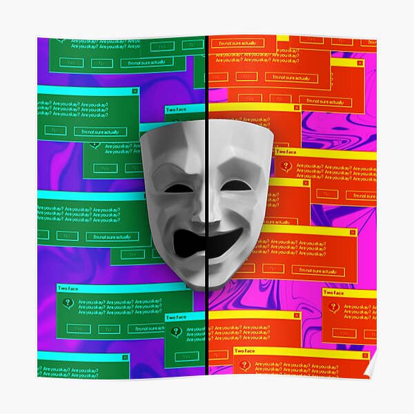 "Two Face" Poster for Sale by ethan-nguyen | Redbubble