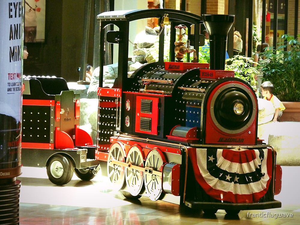 ""Fun Train Ride For The Kids At The Mall"" by franticflagwave | Redbubble