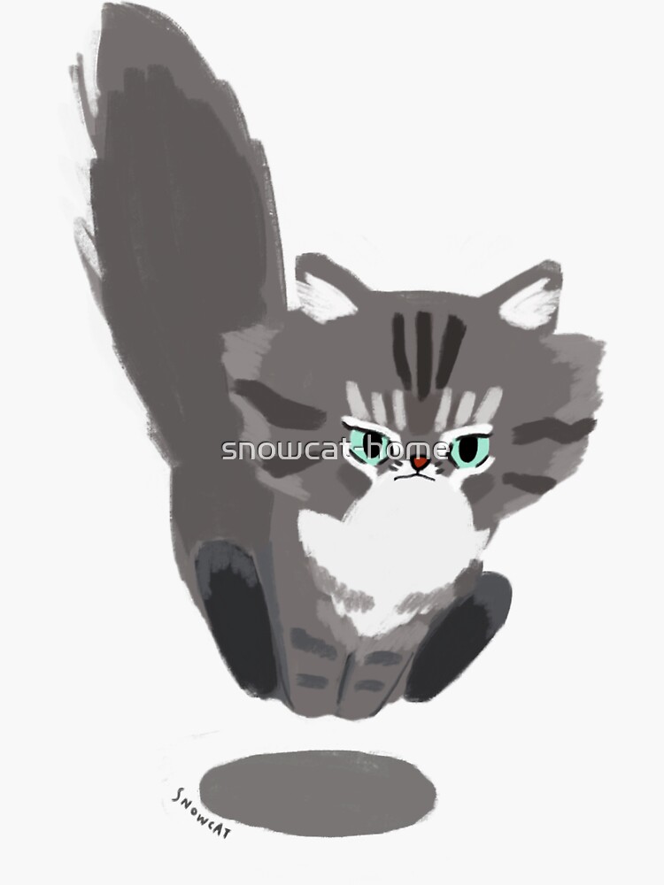 "Run Cat Run" Sticker for Sale by snowcat-home | Redbubble