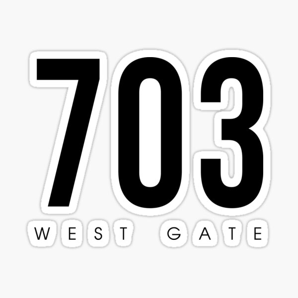"West Gate, VA- 703 Area Code design" Sticker by CartoCreative | Redbubble