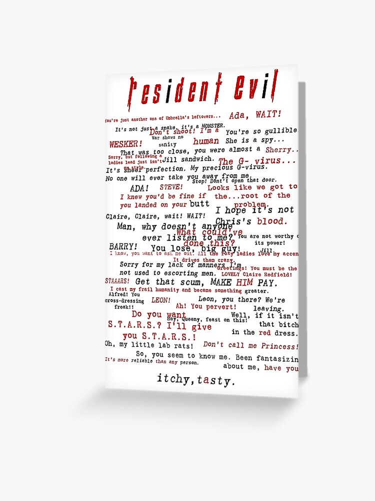 Resident Evil One Quotes