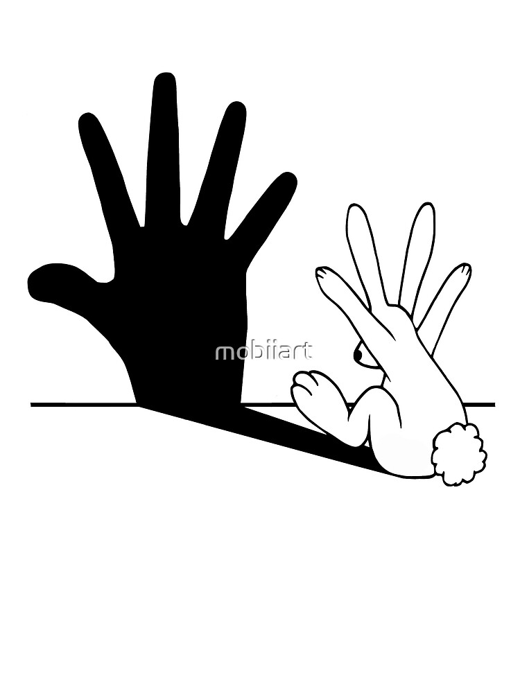 "Rabbit Hand Shadow" Art Print for Sale by mobiiart | Redbubble
