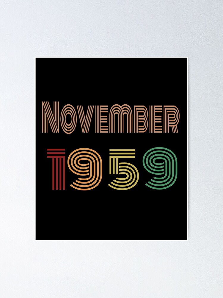 "Happy 60th Birthday, Happy Sixties Birthday, born in November 1959 ...