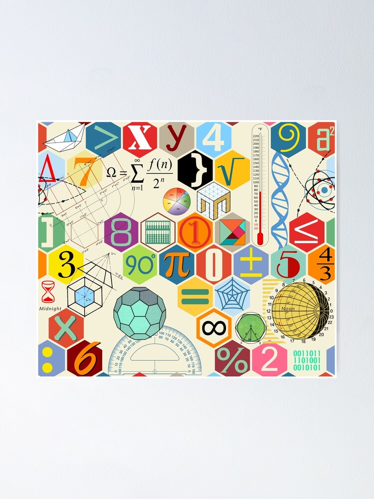 "Math in color (vintage)" Poster by BessoChicca | Redbubble