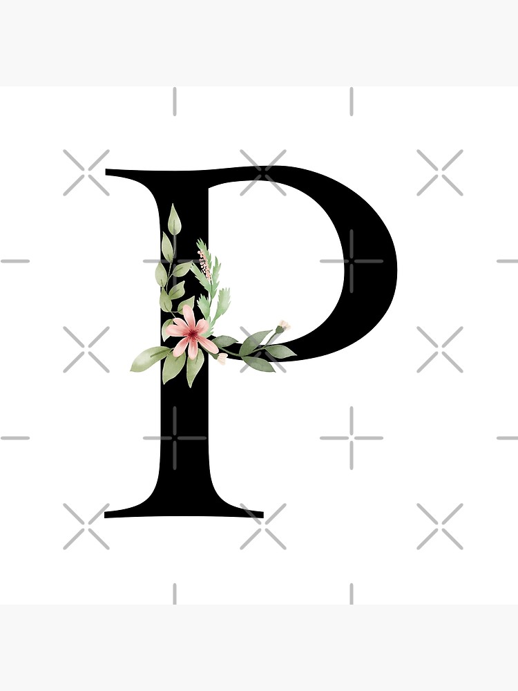 "Botanical letter P" Poster for Sale by EllilaDesigns | Redbubble