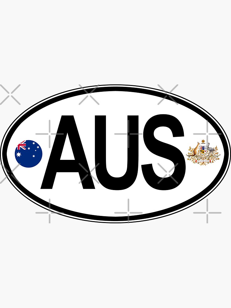 "Australia Oval Country Code Decal" Sticker for Sale by rogue-design ...