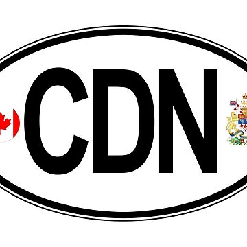 "Canada Oval Country Code Decal" Sticker for Sale by rogue-design ...