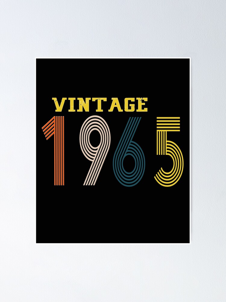 "Vintage 1965" Poster by Dukemond | Redbubble