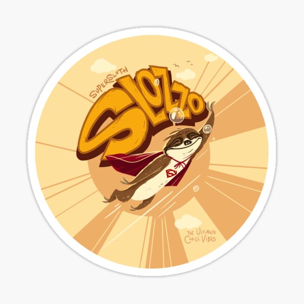 "Super Sloth" Sticker by 7115 | Redbubble