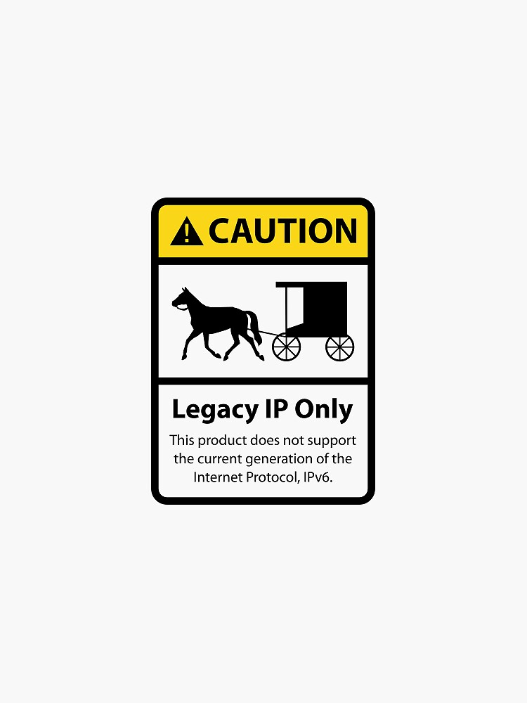 "Legacy IP Warning" Sticker by gringomalvado | Redbubble