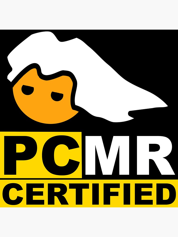 "'PCMR Certified' stickers" Sticker for Sale by Lamji | Redbubble