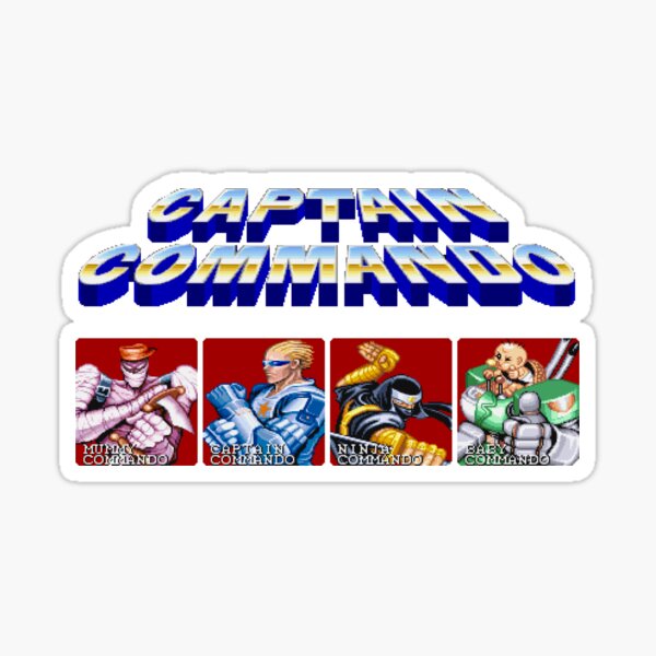 "Captain Commando" Sticker for Sale by BlankFuturez | Redbubble