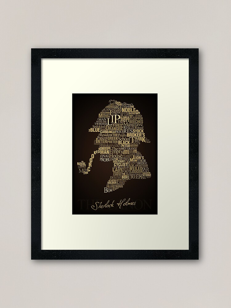 "Sherlock Holmes The Canon" Framed Art Print for Sale by renduh | Redbubble
