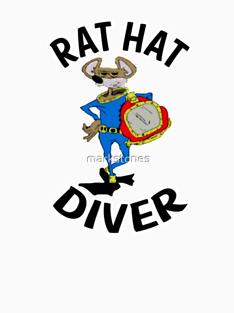 "Rat Hat Diver" T-shirt for Sale by markstones | Redbubble | ratcliff t ...