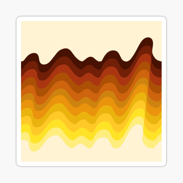 "Retro Ripple" Sticker for Sale by wellingtonboot | Redbubble