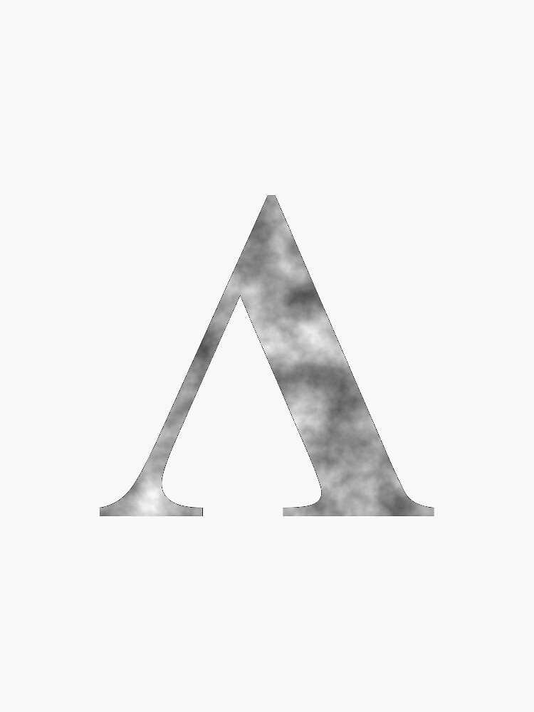"Lambda - grey marble" Sticker by GreenieBeany | Redbubble