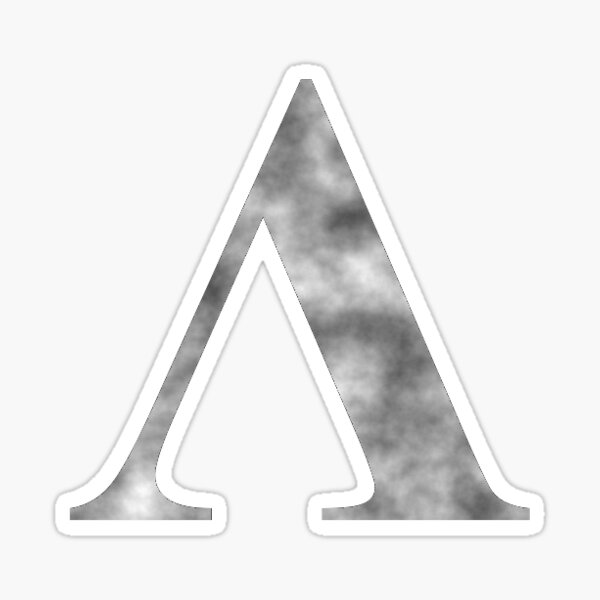 "Lambda - grey marble" Sticker by GreenieBeany | Redbubble