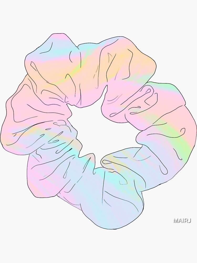 "Rainbow scrunchie " Sticker for Sale by MAIRJ | Redbubble