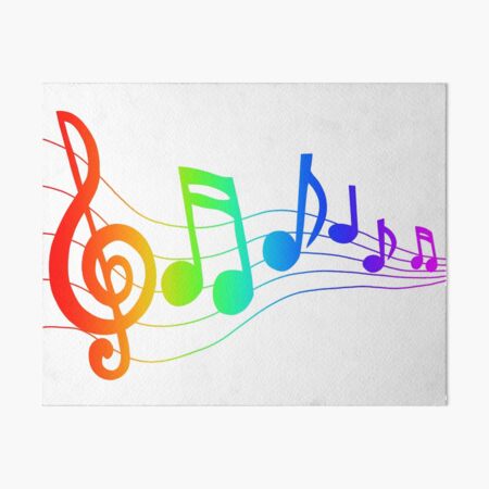 "Rainbow Music Notes" Art Board Print for Sale by Carpenoctemily ...