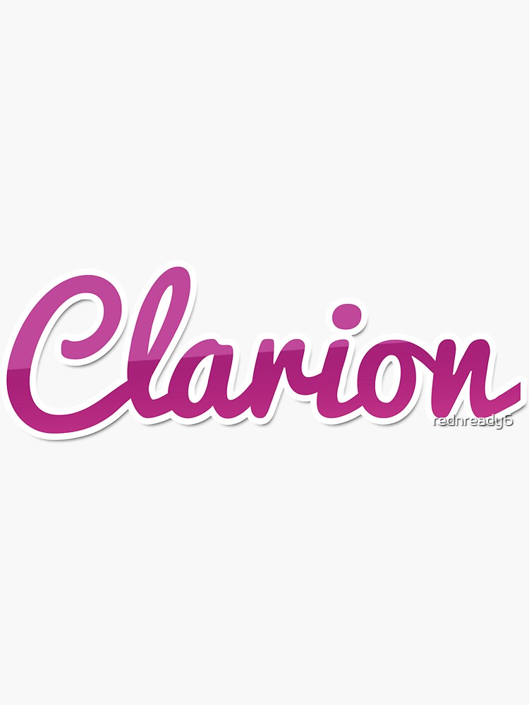 "Clarion" Sticker for Sale by rednready6 | Redbubble